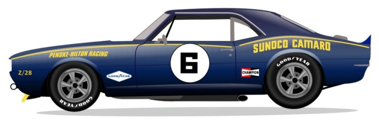 1968 Trans Am Camaro - Penske Sunoco No 6 Kit – Raceline Digital
