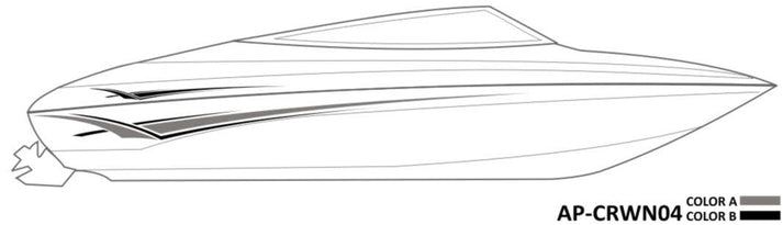 AP-CRWN04 - Crownline 2 Color Vinyl Boat Graphics Kit – Raceline Digital