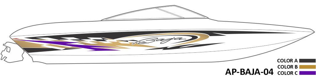 AP-BAJA-04 - Baja Series 3 Color Vinyl Boat Graphics Kit – Raceline Digital