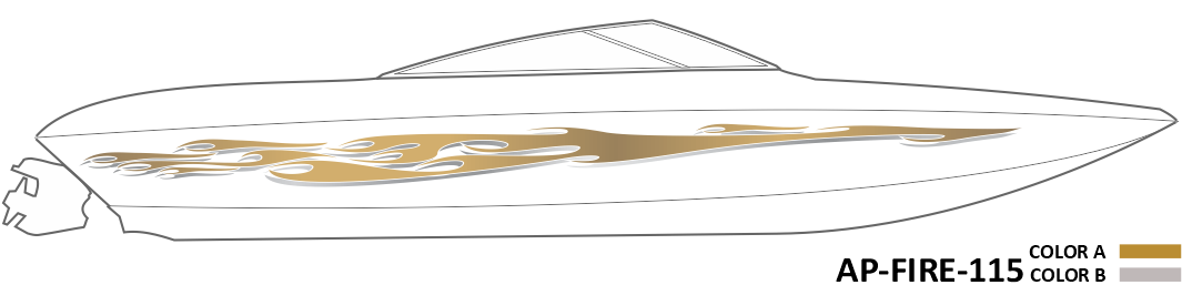 AP-FIRE-115 - Firestorm Series 2 Color Vinyl Boat Graphics Kit ...
