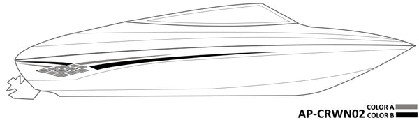 AP-CRWN02 - Crownline 2 Color Vinyl Boat Graphics Kit – Raceline Digital