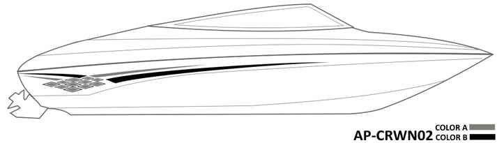 AP-CRWN02 - Crownline 2 Color Vinyl Boat Graphics Kit – Raceline Digital