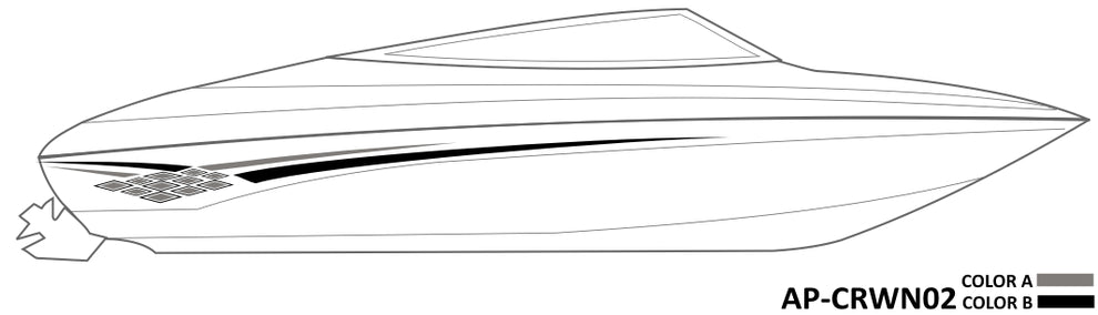 AP-CRWN02 - Crownline 2 Color Vinyl Boat Graphics Kit – Raceline Digital